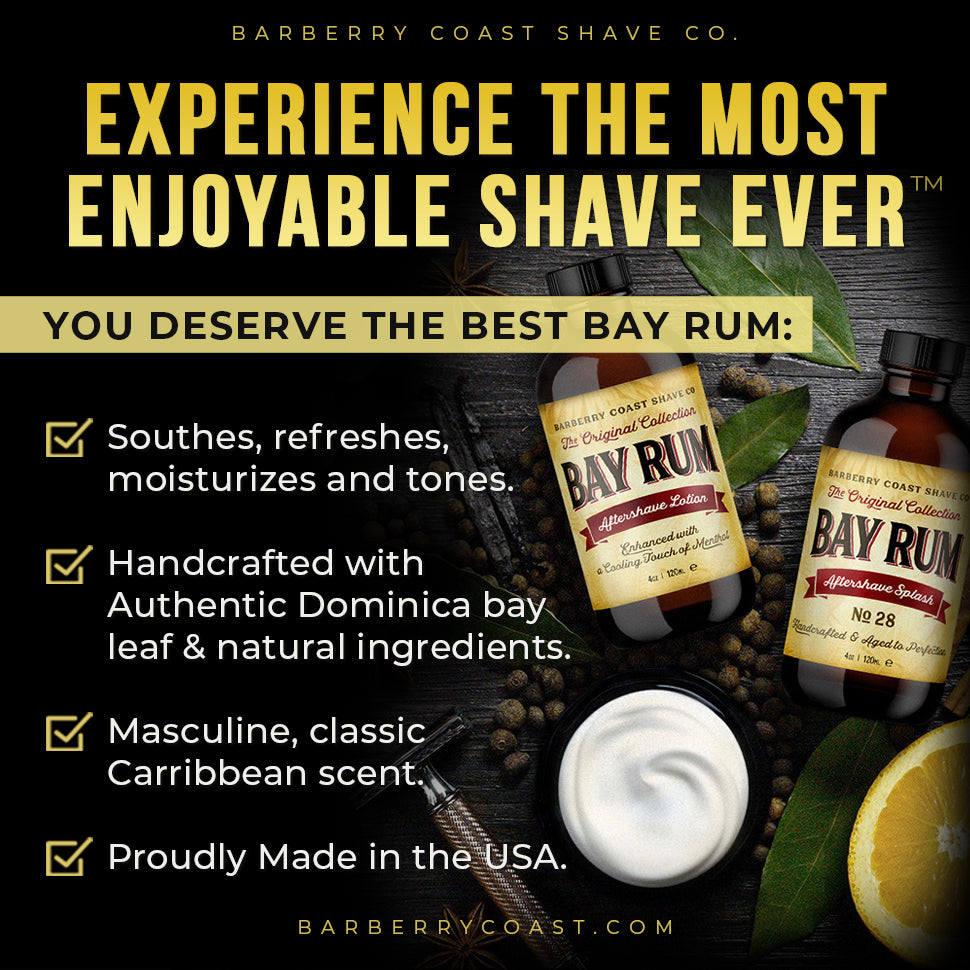 Bay Rum 2-in-1 Aftershave Lotion & Daily Moisturizer | Barberry Coast®